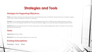 Snack Crackle Pop Social Media Plan | PDF | Social Networking | Internet