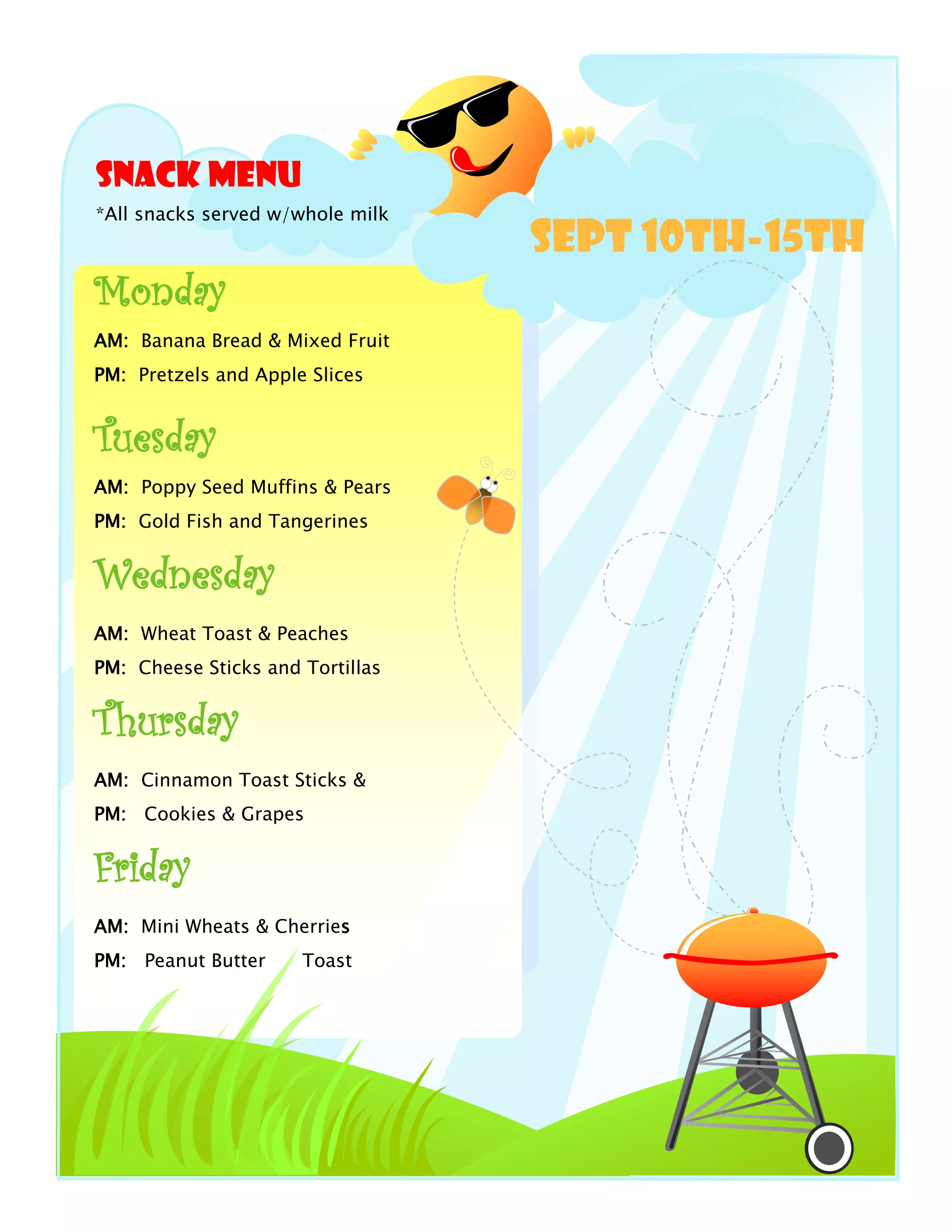 Snack & lunch menu | PDF