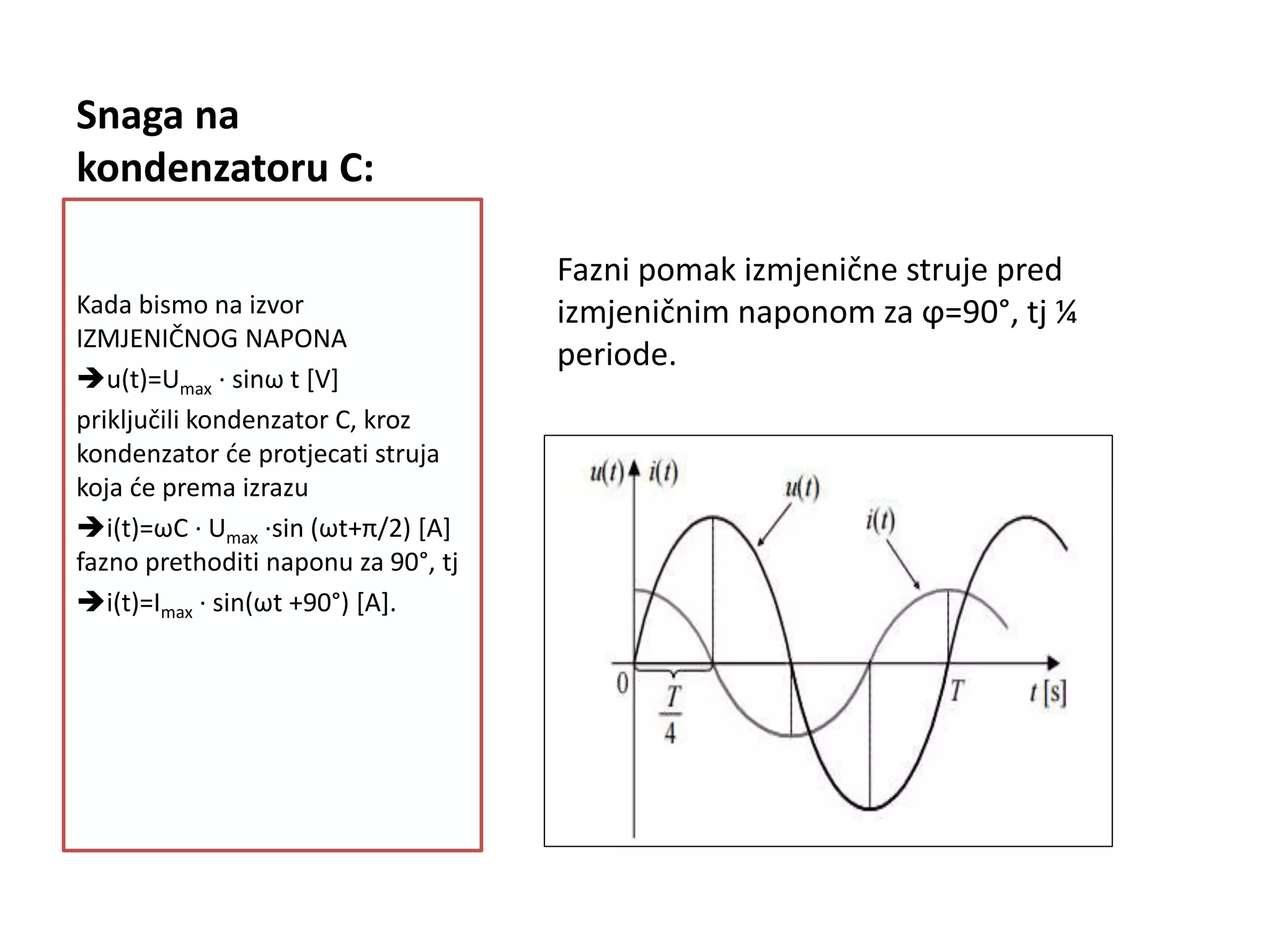 Snaga na kondenzatoru C, snaga na zavojnici L | PPTX