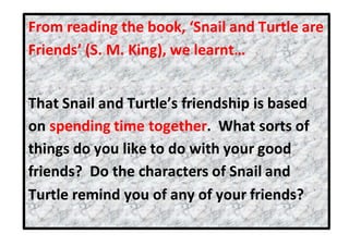 Snail and Turtle Are Friends Learning | PPT