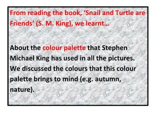 Snail and Turtle Are Friends Learning | DOCX