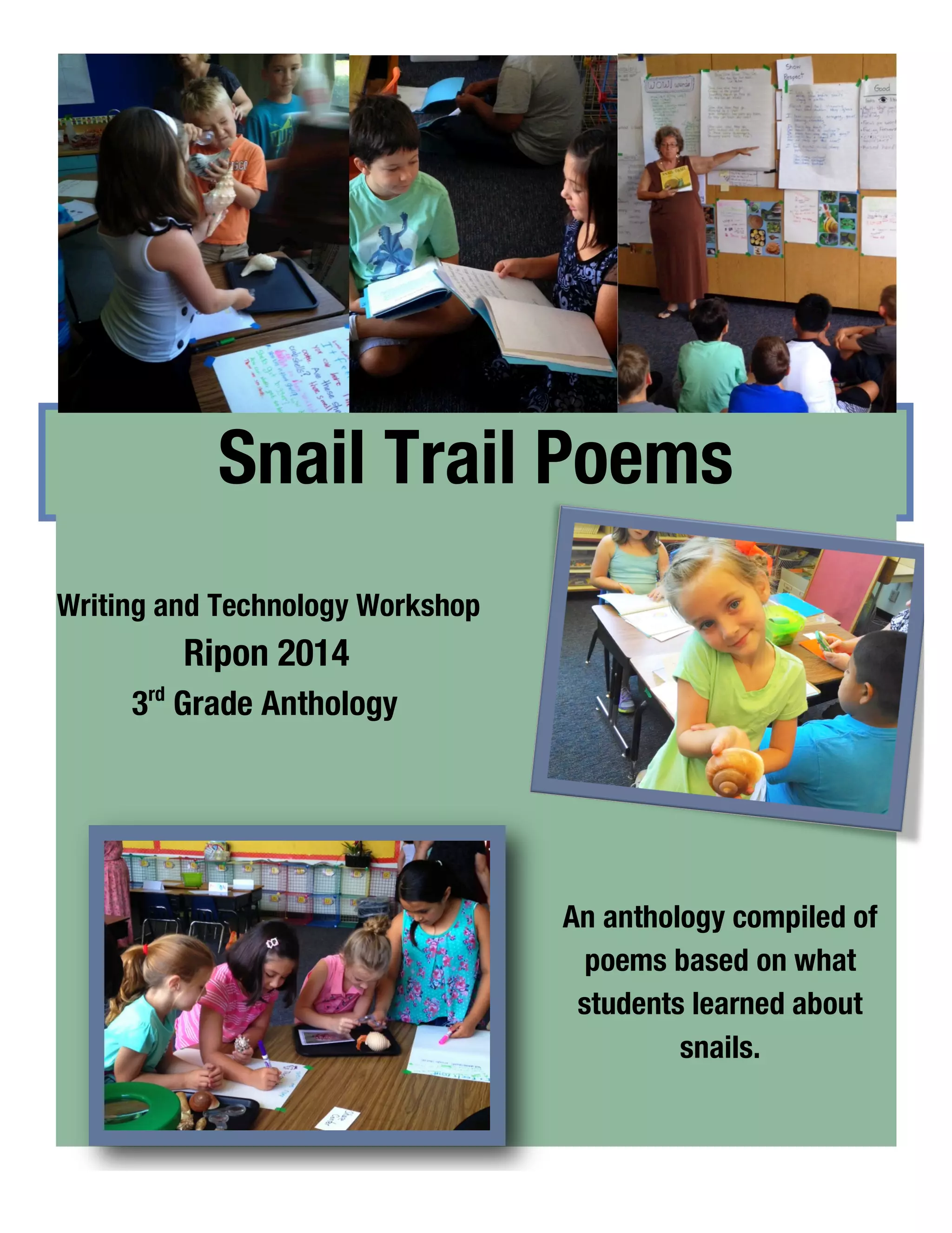 Snail trail poem anthology ripon 2014 3rd grade | PDF