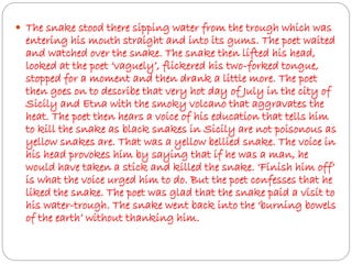Snake by D H Lawrence | PPTX
