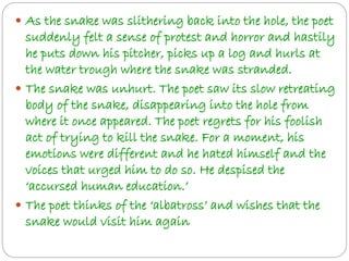 Snake by D H Lawrence | PPTX