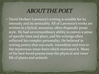 Snake by D.H lawrence | PPTX