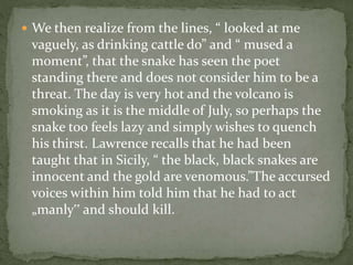 Snake by D.H lawrence | PPTX