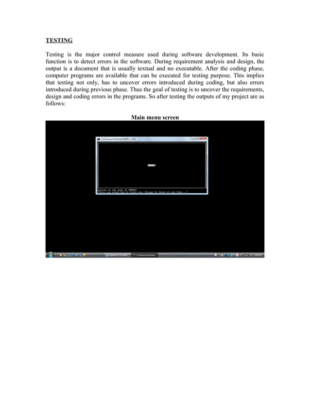 Snake game implementation in c | DOC | Programming Languages | Computing