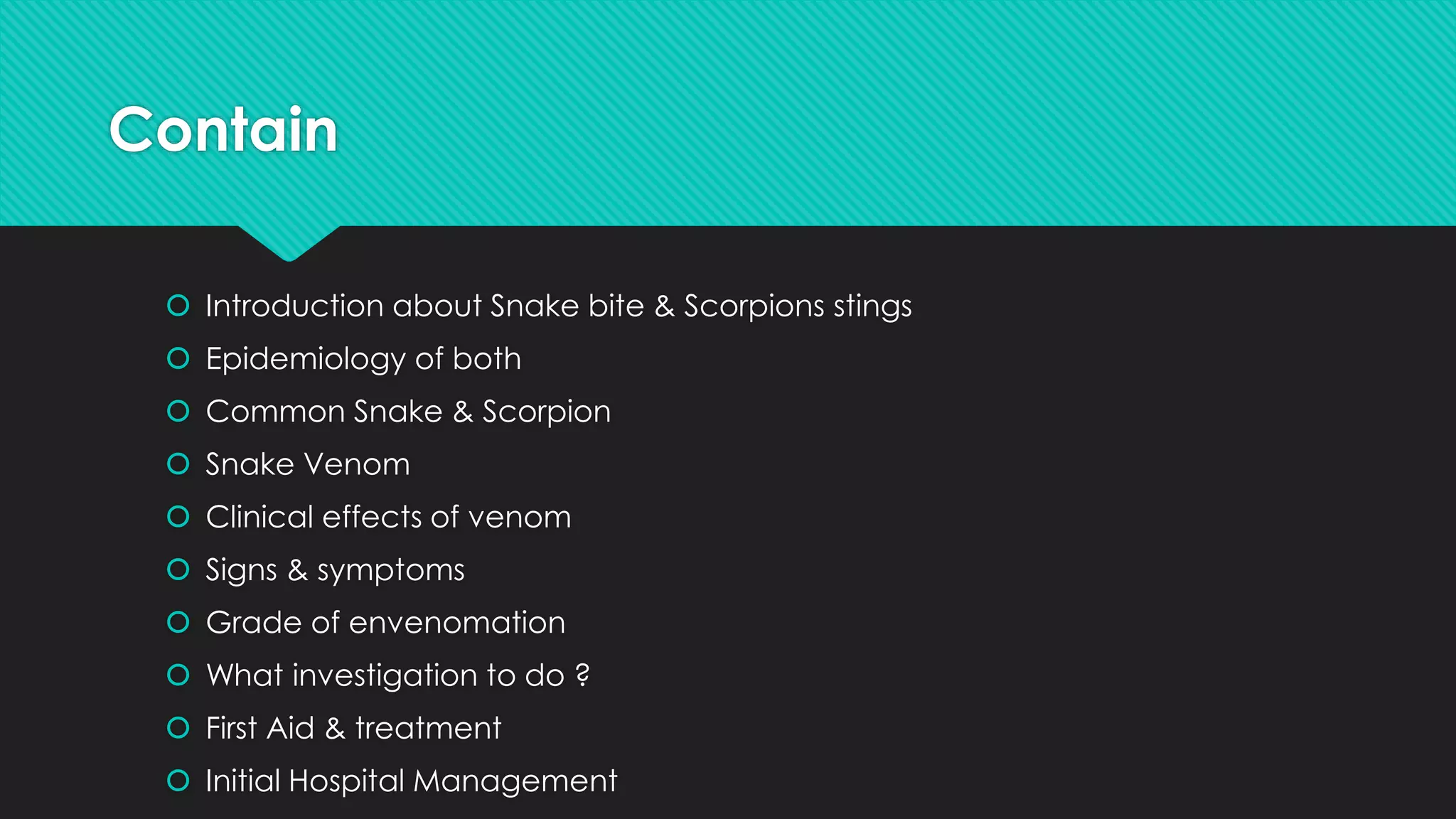 Snake Bite and Scorpion Stings,(Kurdistan) | PPTX