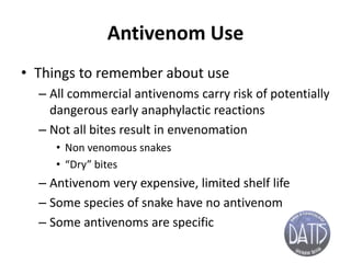 Snakebite in Zimbabwe: An Overview of Snake Antivenon | PPTX