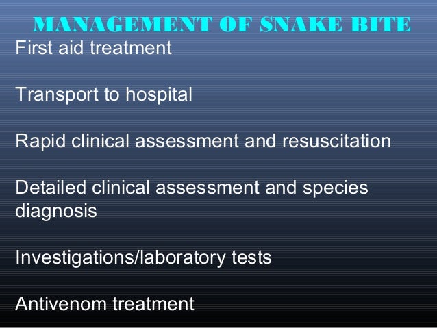 Snake bite management in Pediatrics – DR. TRYNAADH