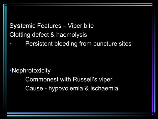 Snakebite | PPT | First Aid | Injuries