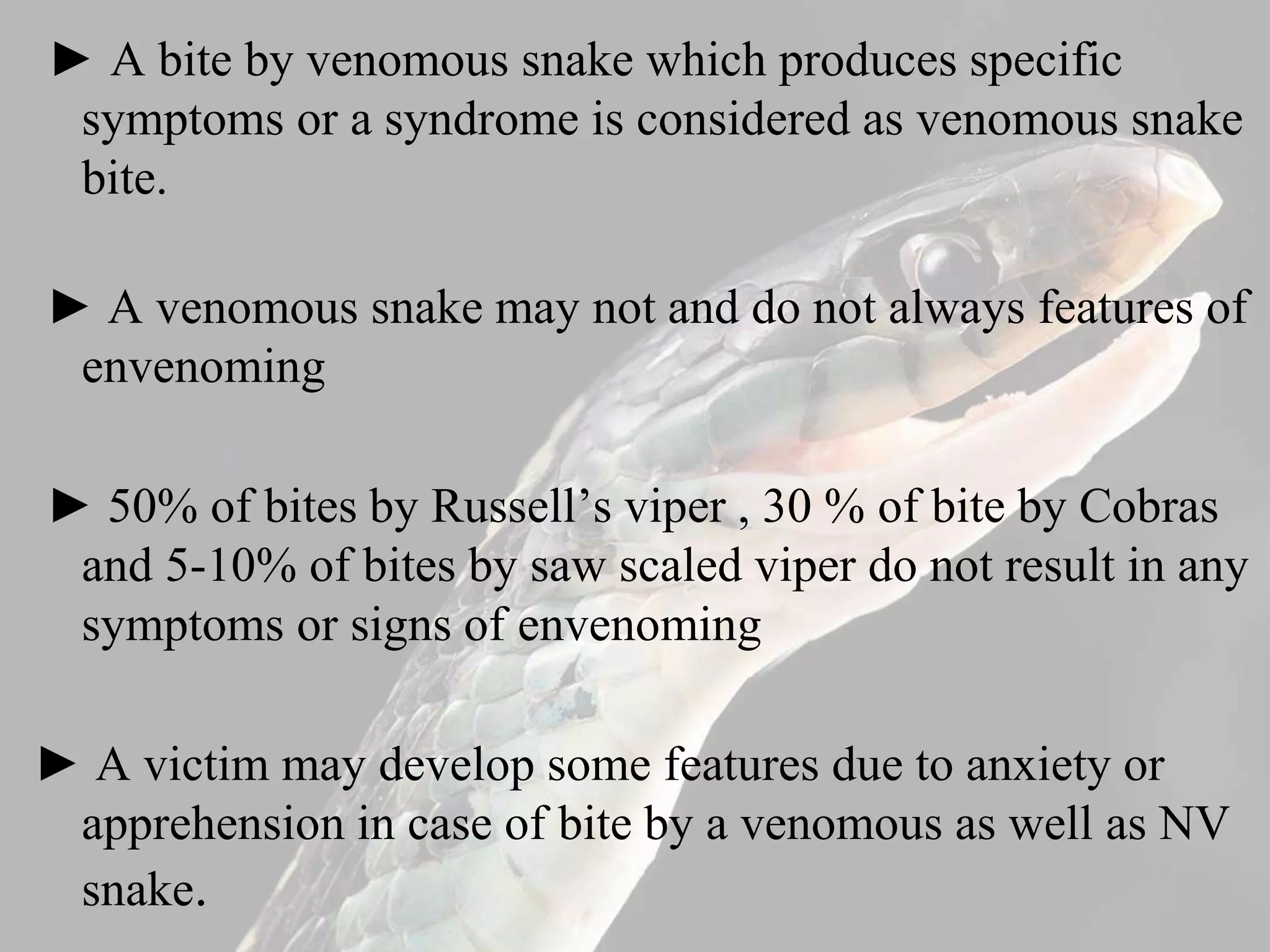 management of Snake bite | PPTX