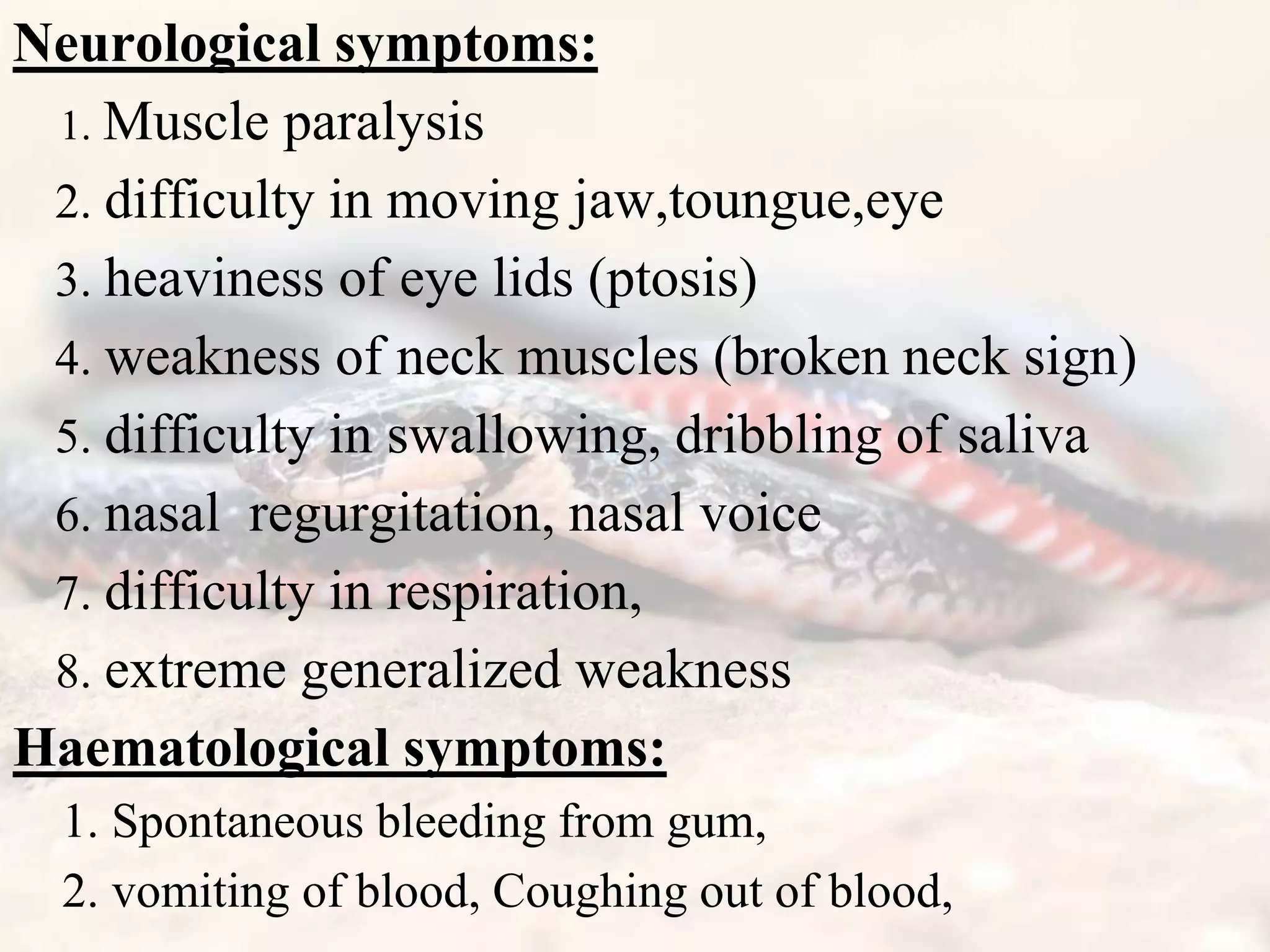 management of Snake bite | PPTX