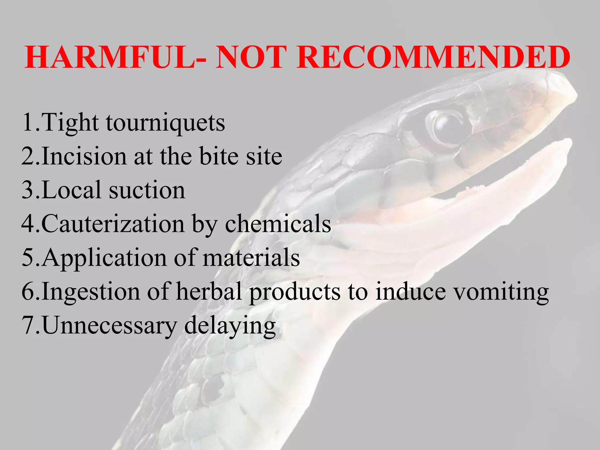 management of Snake bite | PPTX