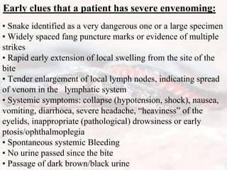 management of Snake bite | PPTX