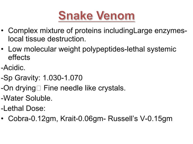 Snake bite in pediatrics | PPT