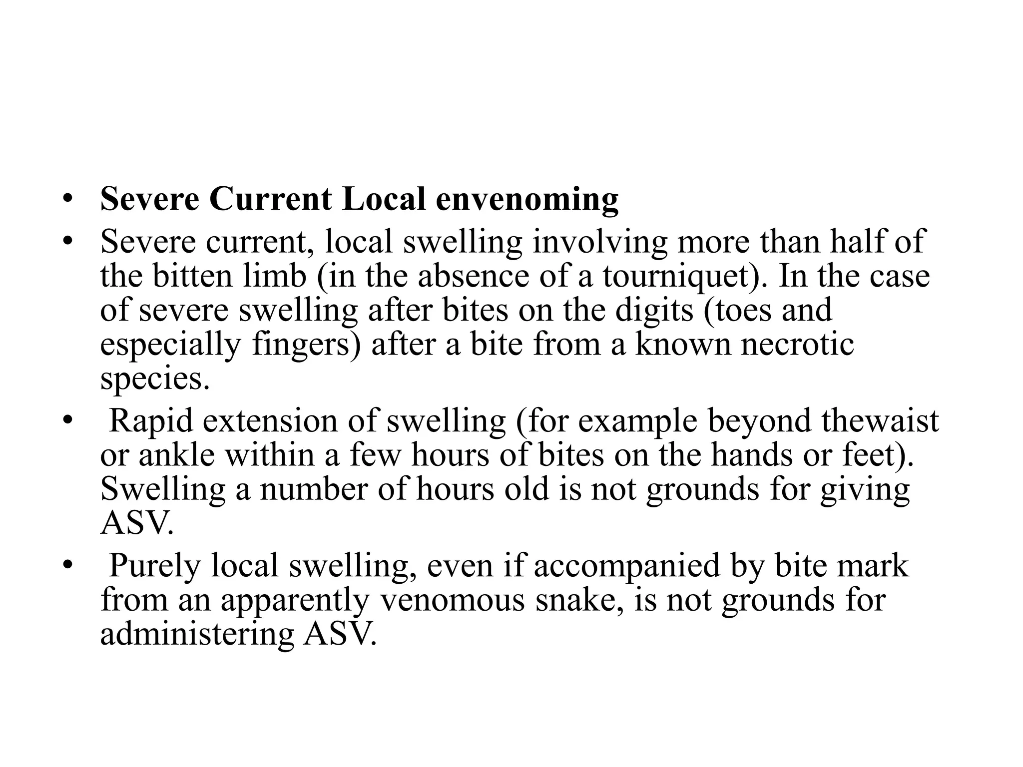 Snake bite - ASV Protocols and Management - Antisnake Venom | PPTX