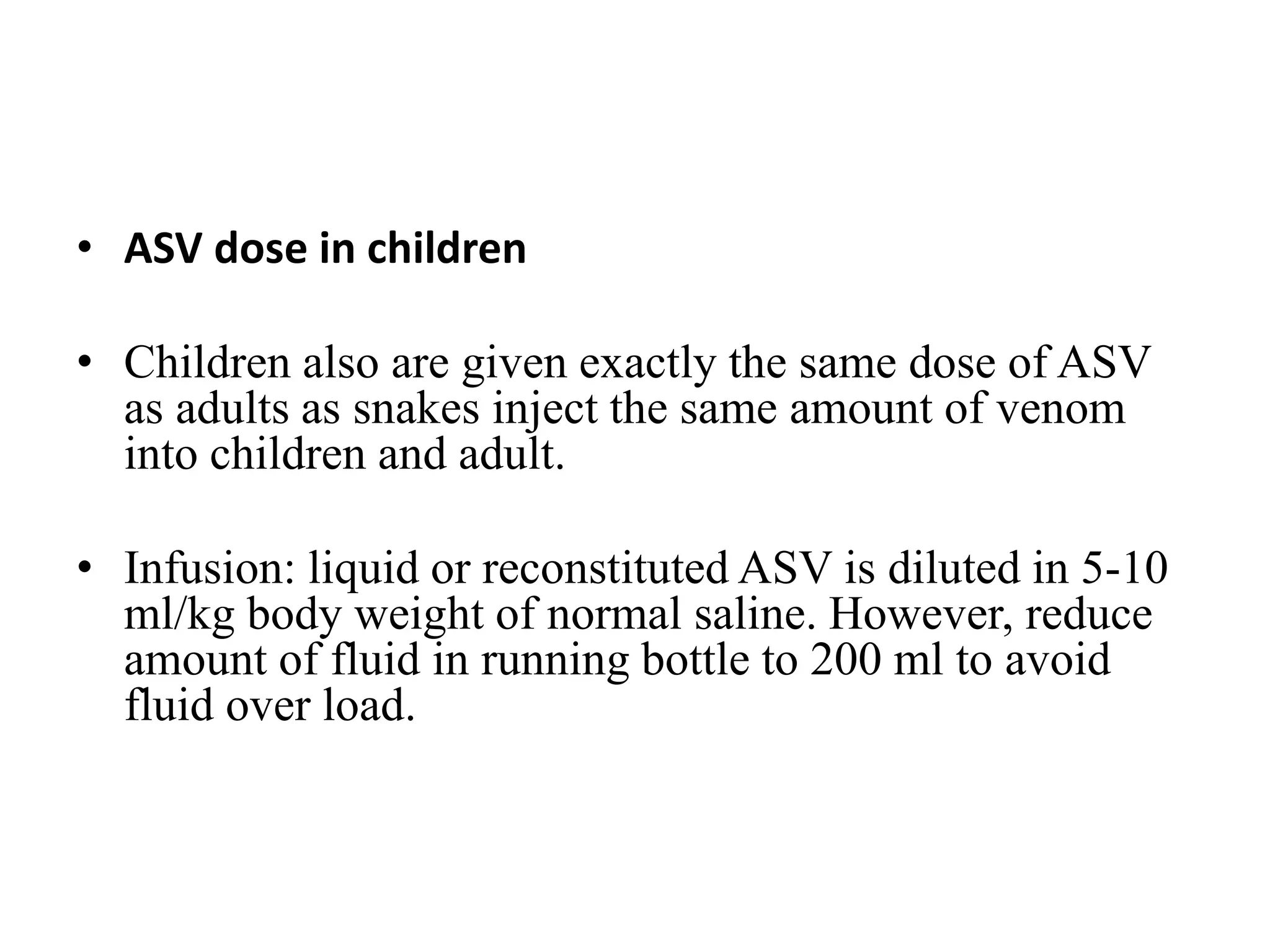 Snake bite - ASV Protocols and Management - Antisnake Venom | PPTX