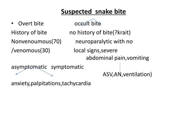Snake bite - ASV Protocols and Management - Antisnake Venom | PPTX | Blood Disorders | Diseases ...