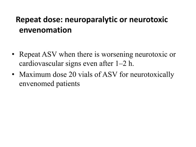Snake bite - ASV Protocols and Management - Antisnake Venom | PPTX ...
