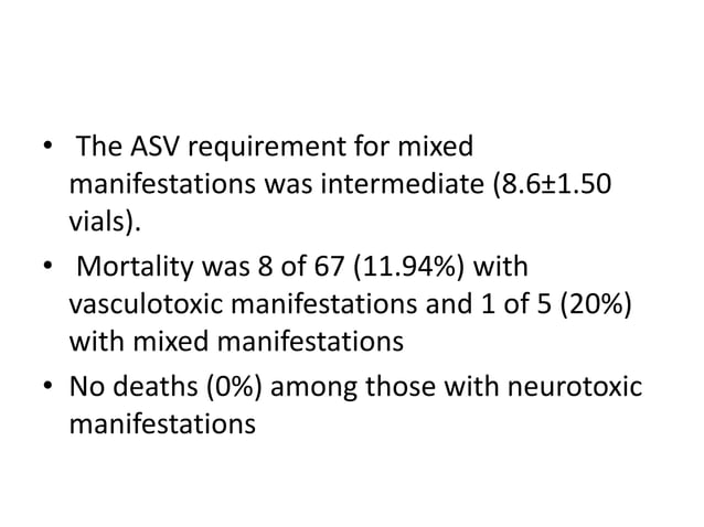 Snake bite - ASV Protocols and Management - Antisnake Venom | PPTX | Blood Disorders | Diseases ...