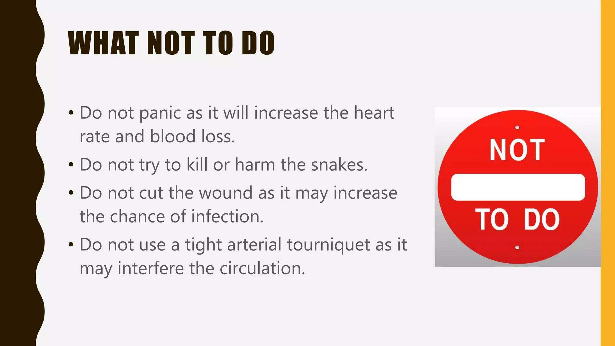 First aid for Snake bite | PPTX