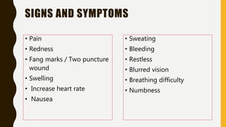 First aid for Snake bite | PPTX