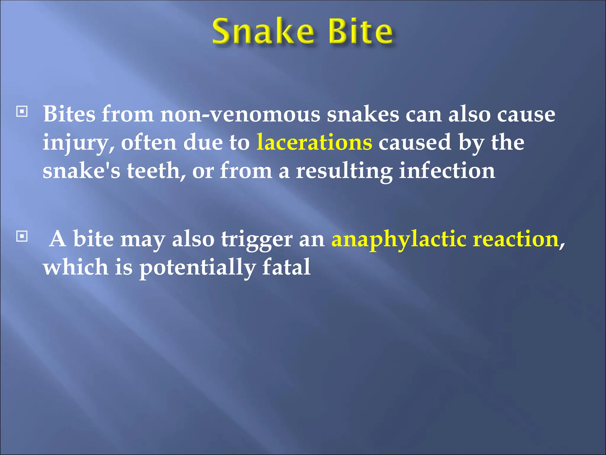 Snake Bite.ppt when a snake bites you what to do then | PPT