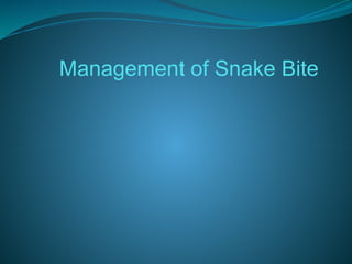 snake bite, Detection,first aid and treatment | PPTX