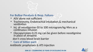 SNAKE BITE - types and management profile | PPT