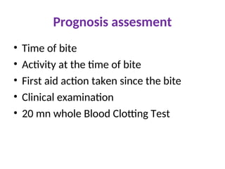 SNAKE BITE appropriate diagnostic technique .ppt
