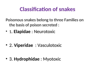 SNAKE BITE appropriate diagnostic technique .ppt