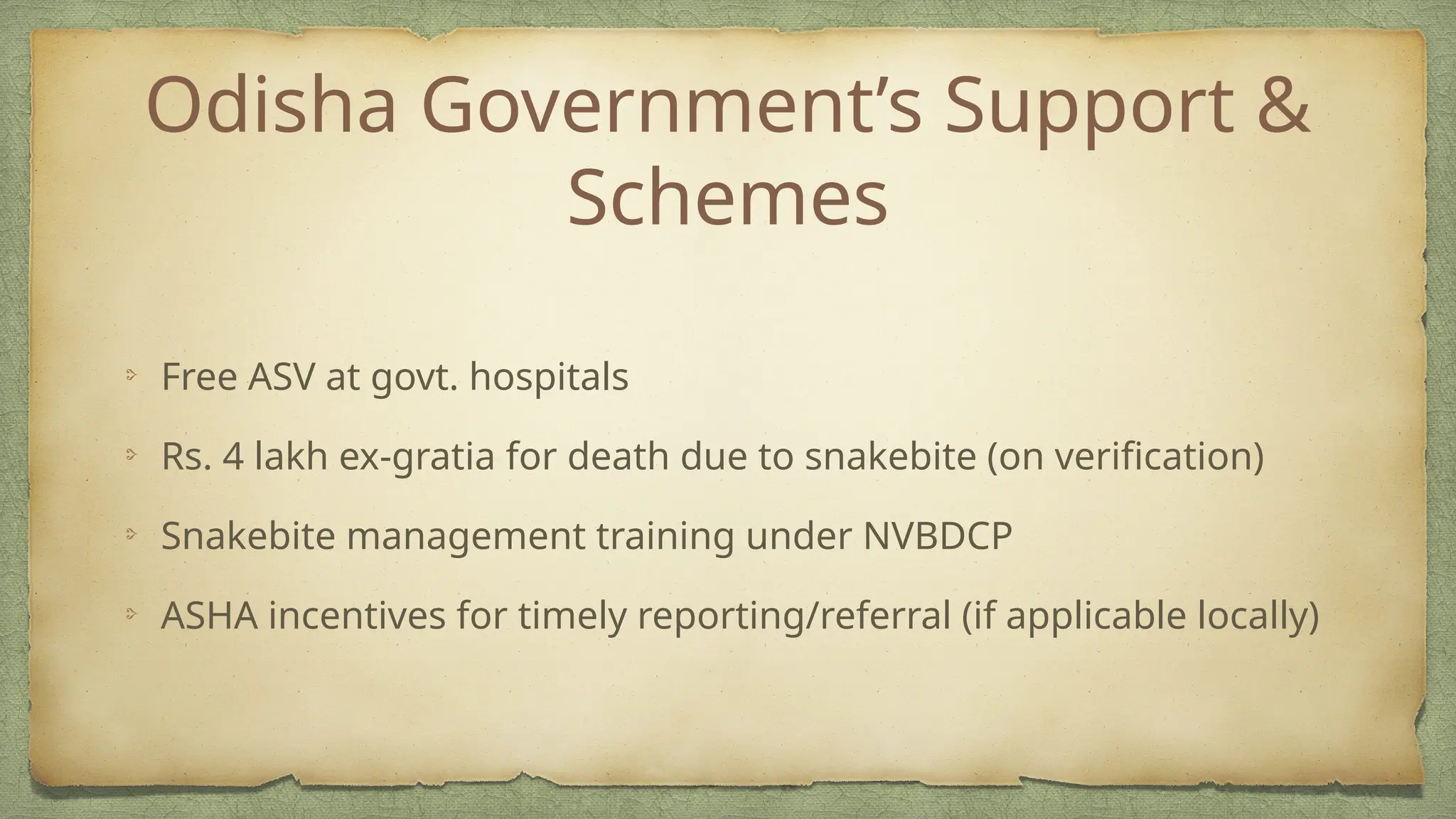 Snake Bite - Training of ASHA Workers .pptx