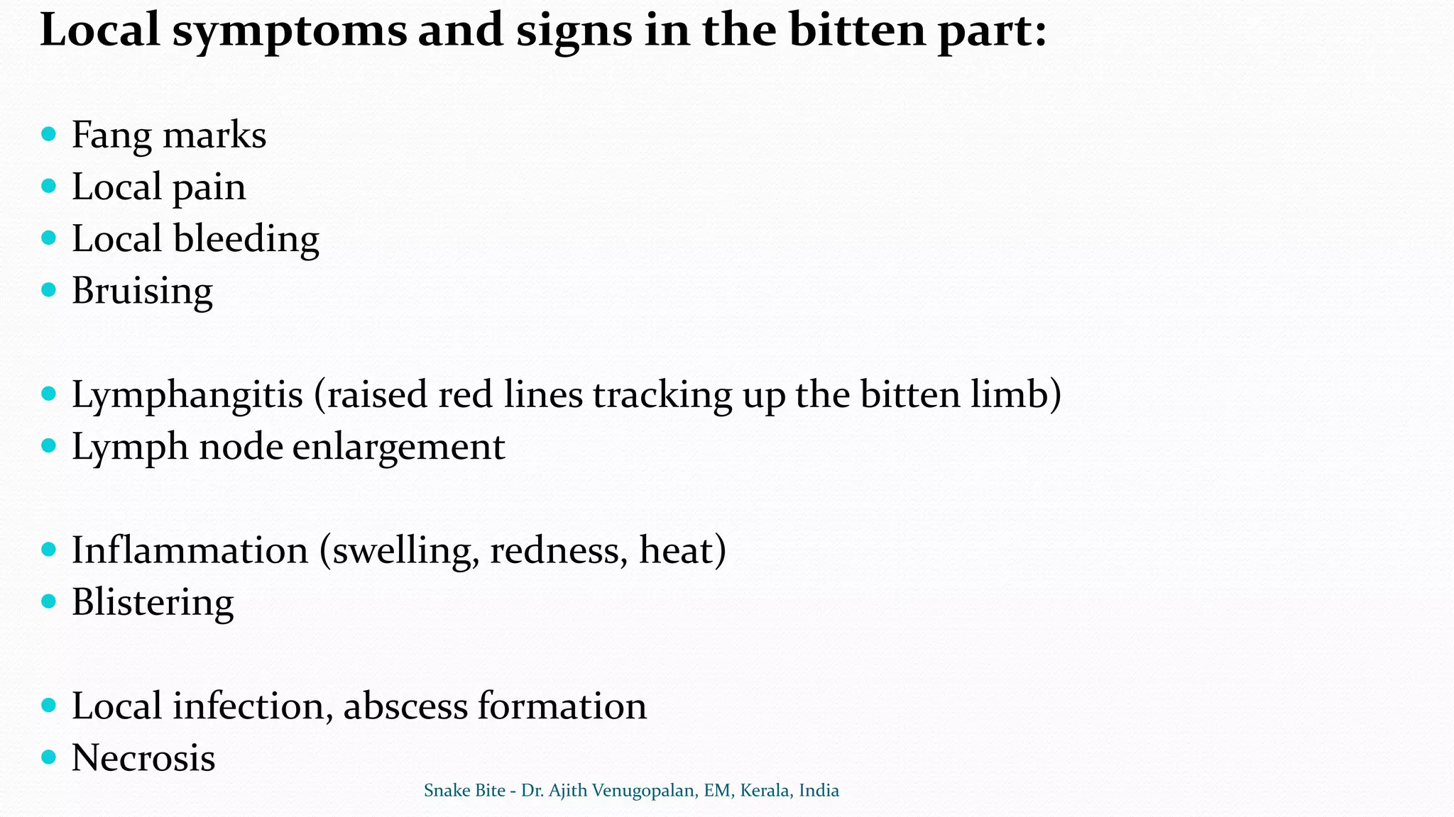 Snake Bite - Evaluation & Management in India - Dr. Ajith Venugopalan ...