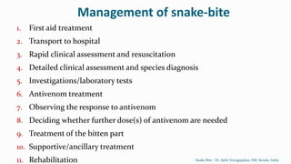 Snake Bite - Evaluation & Management in India - Dr. Ajith Venugopalan ...