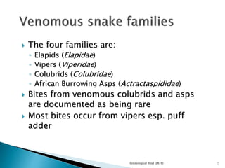 Snakebite in Zimbabwe: Venomous Snakes and Management | PPTX