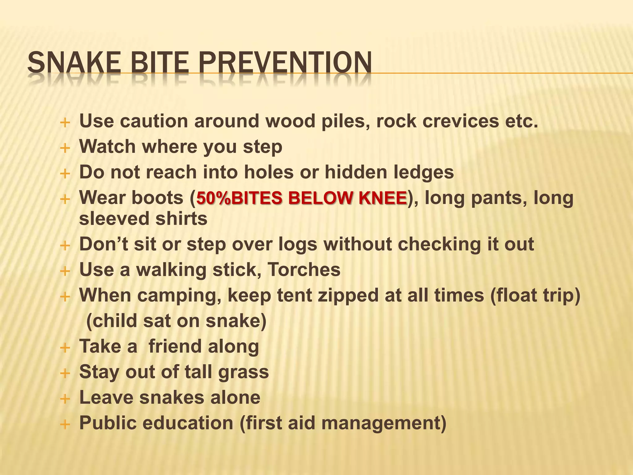 Snake bite 2014 handout - ANMC | PPT