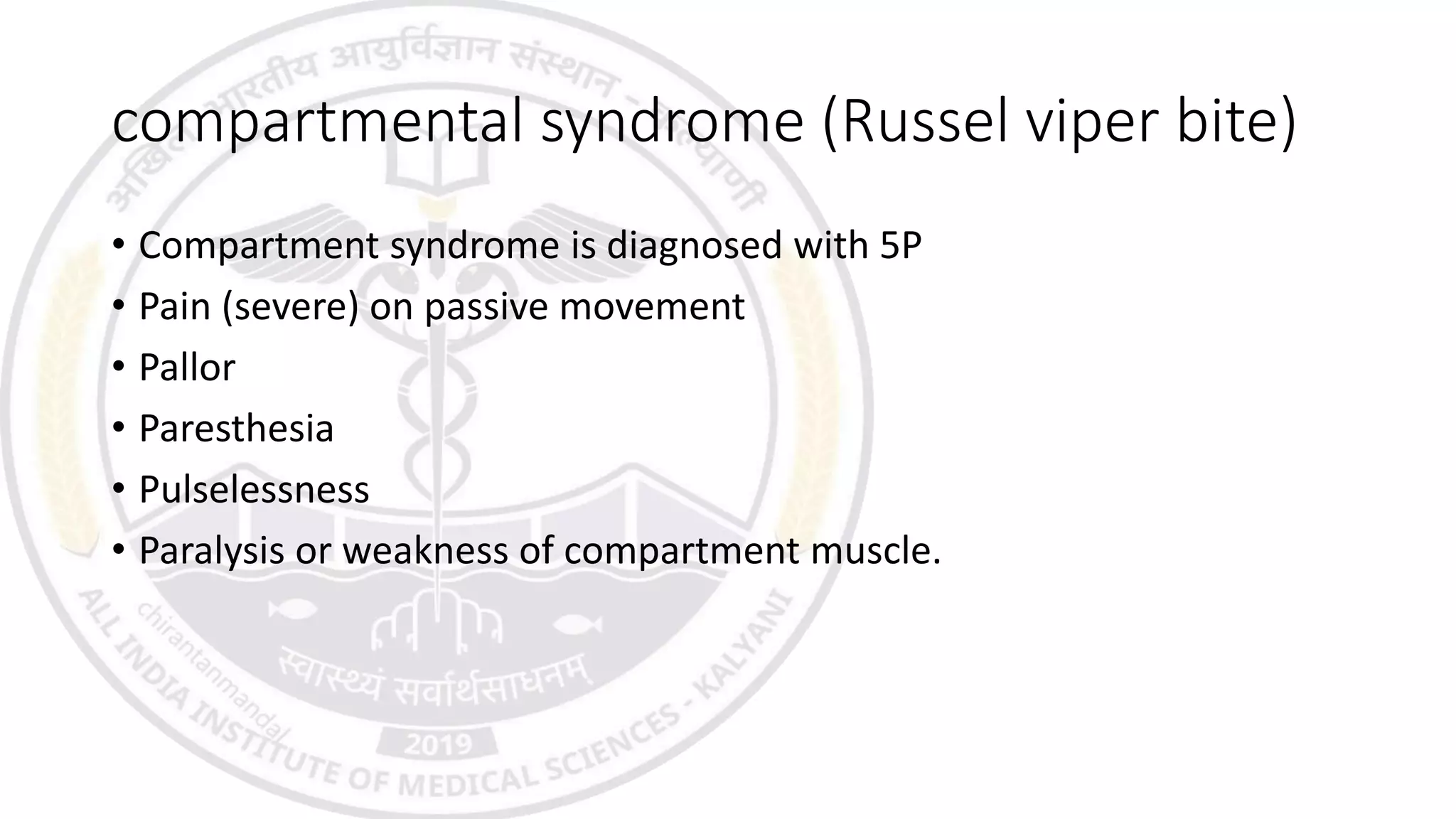 Snake bite management India | PPTX