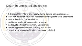 Snake bite management India | PPTX