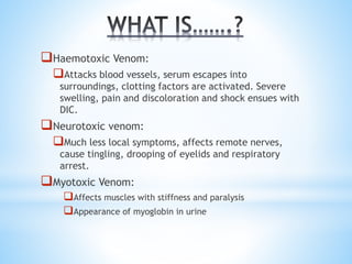 Snake bite and its management | PPTX