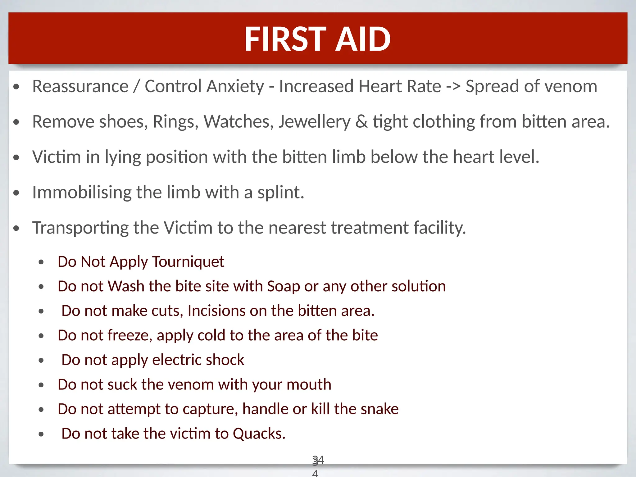 Snake Bite and stings.pptx emergency aid | PPTX
