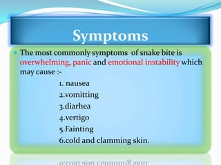 Snake bites and insect stings | PPTX