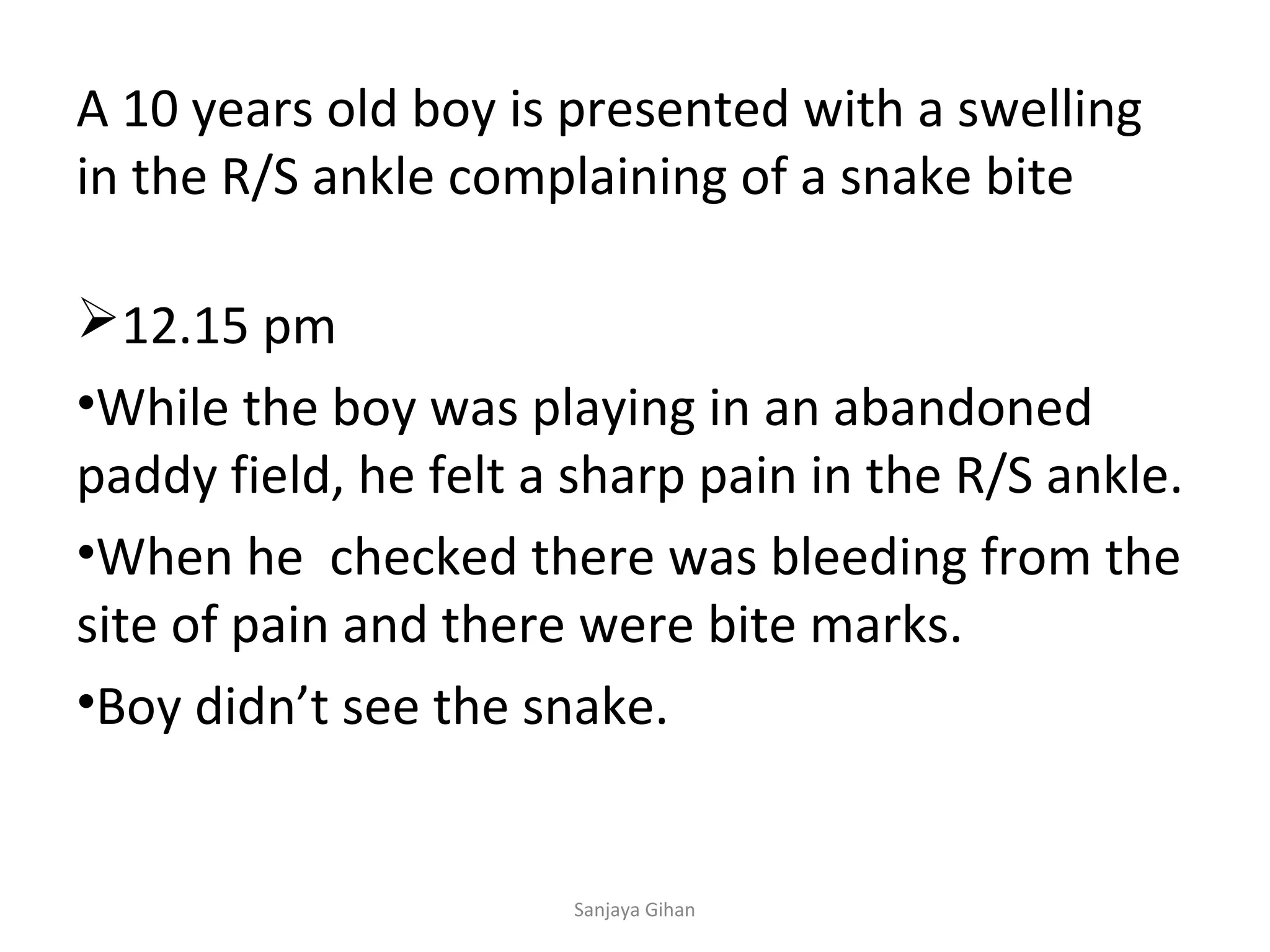 Snake bite,first aid, anti-venom treatment and ward management | PPT