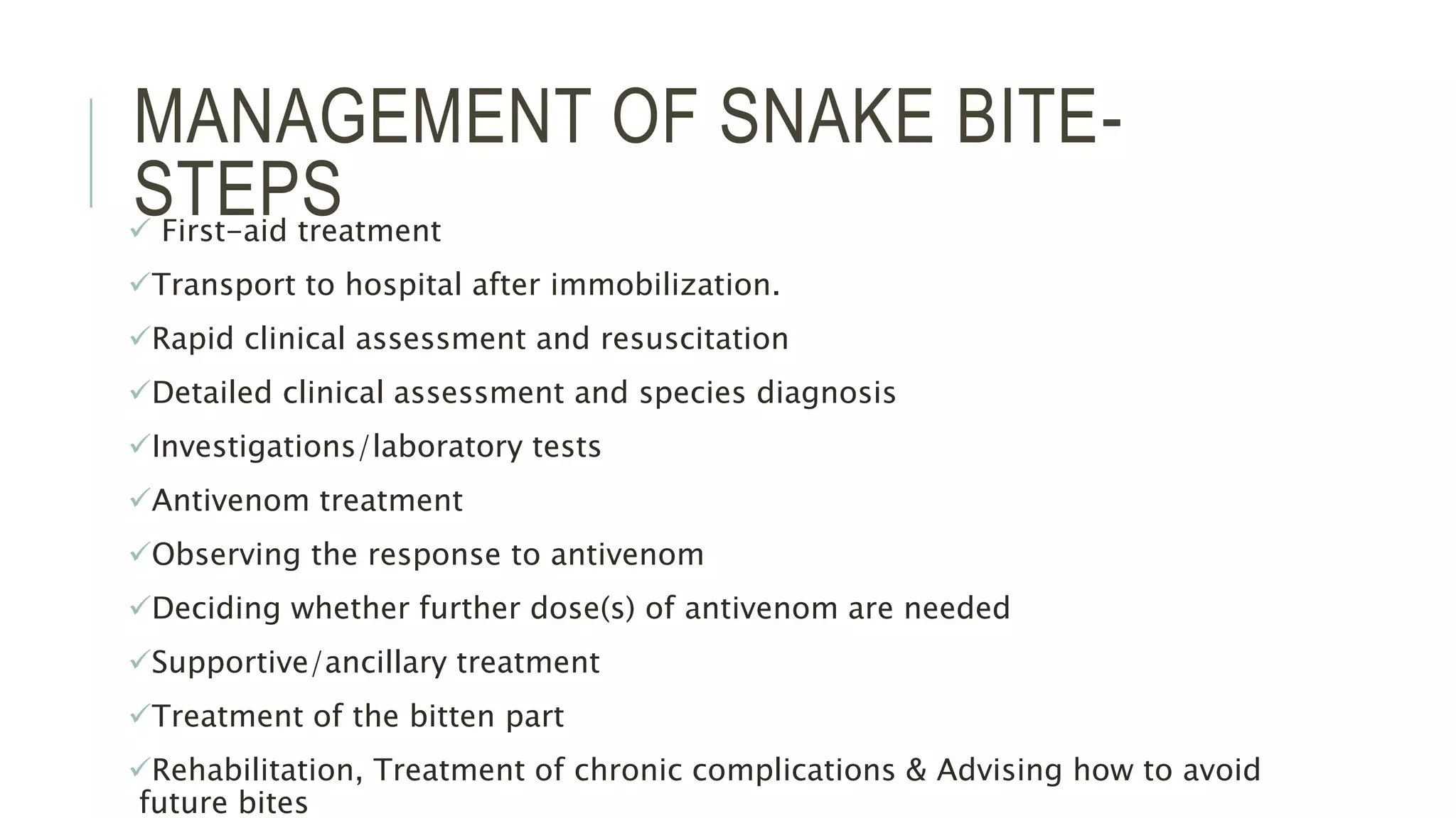 Snake bite in children | PPTX