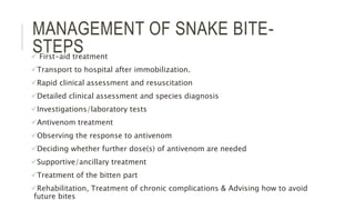 Snake bite in children | PPTX