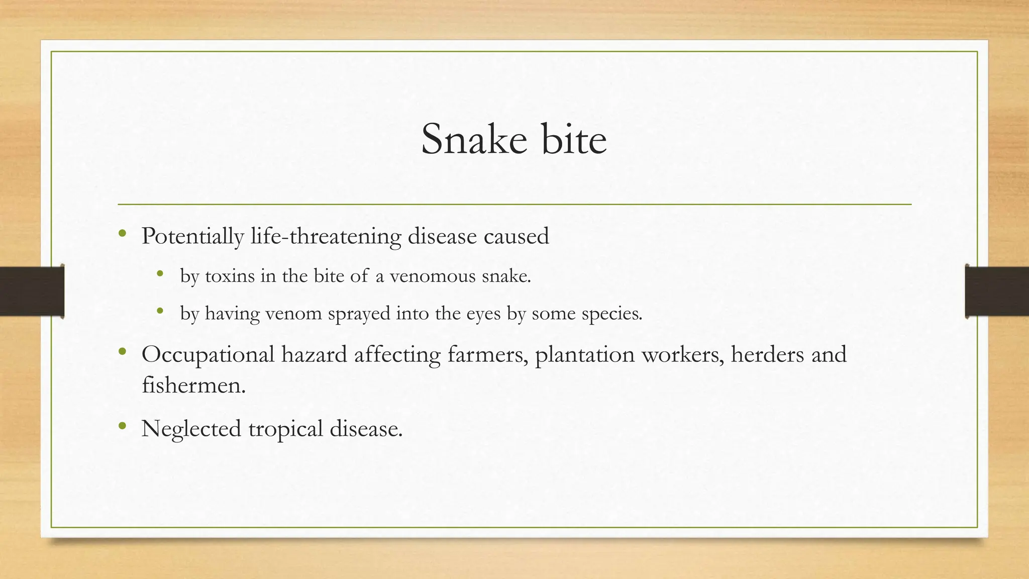 SNAKE BITE M.pptx FOR UTTARIKA SIR SO ASCCEPT THIS | PPTX