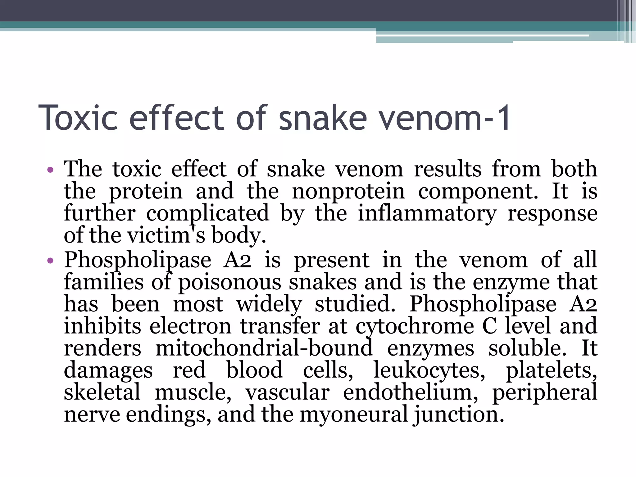 Snake bite management | PPTX