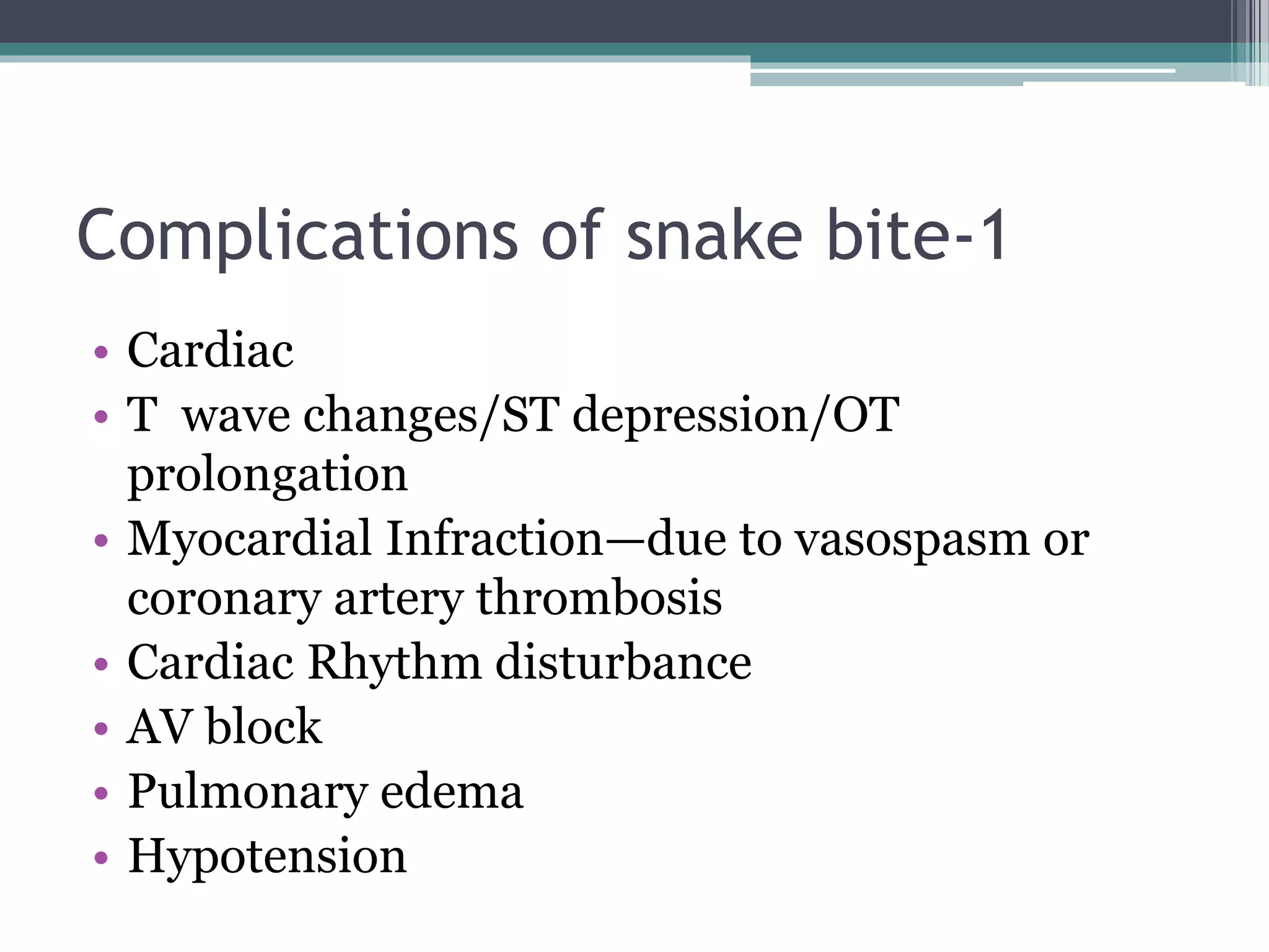 Snake bite management | PPTX