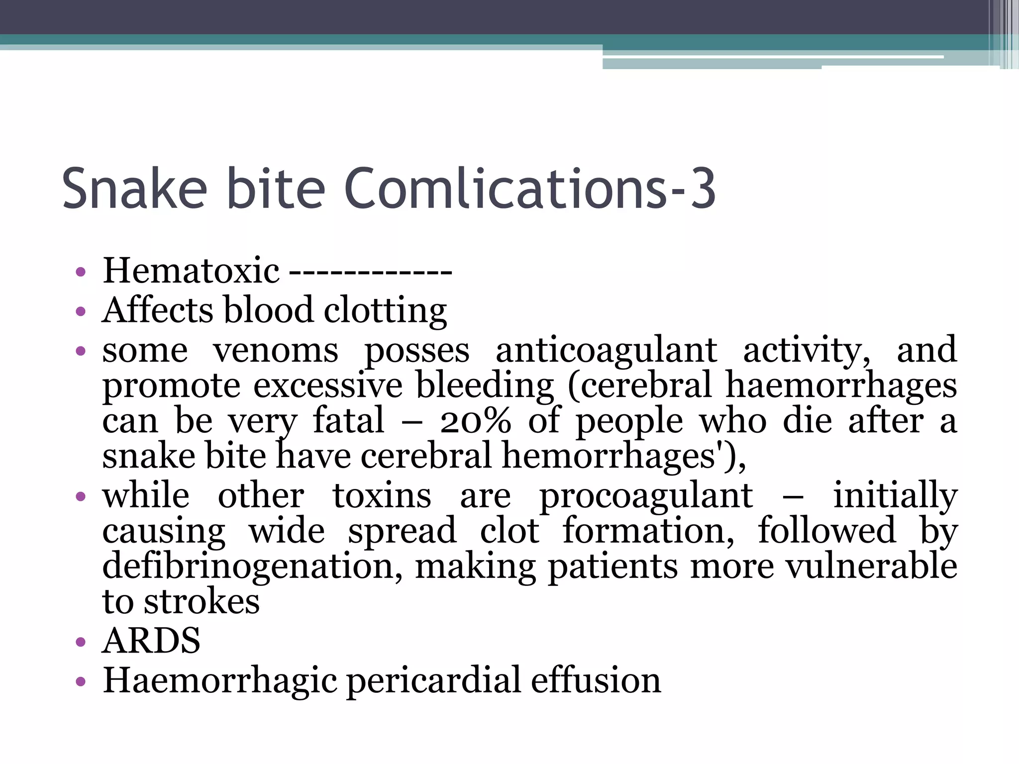 Snake bite management | PPTX