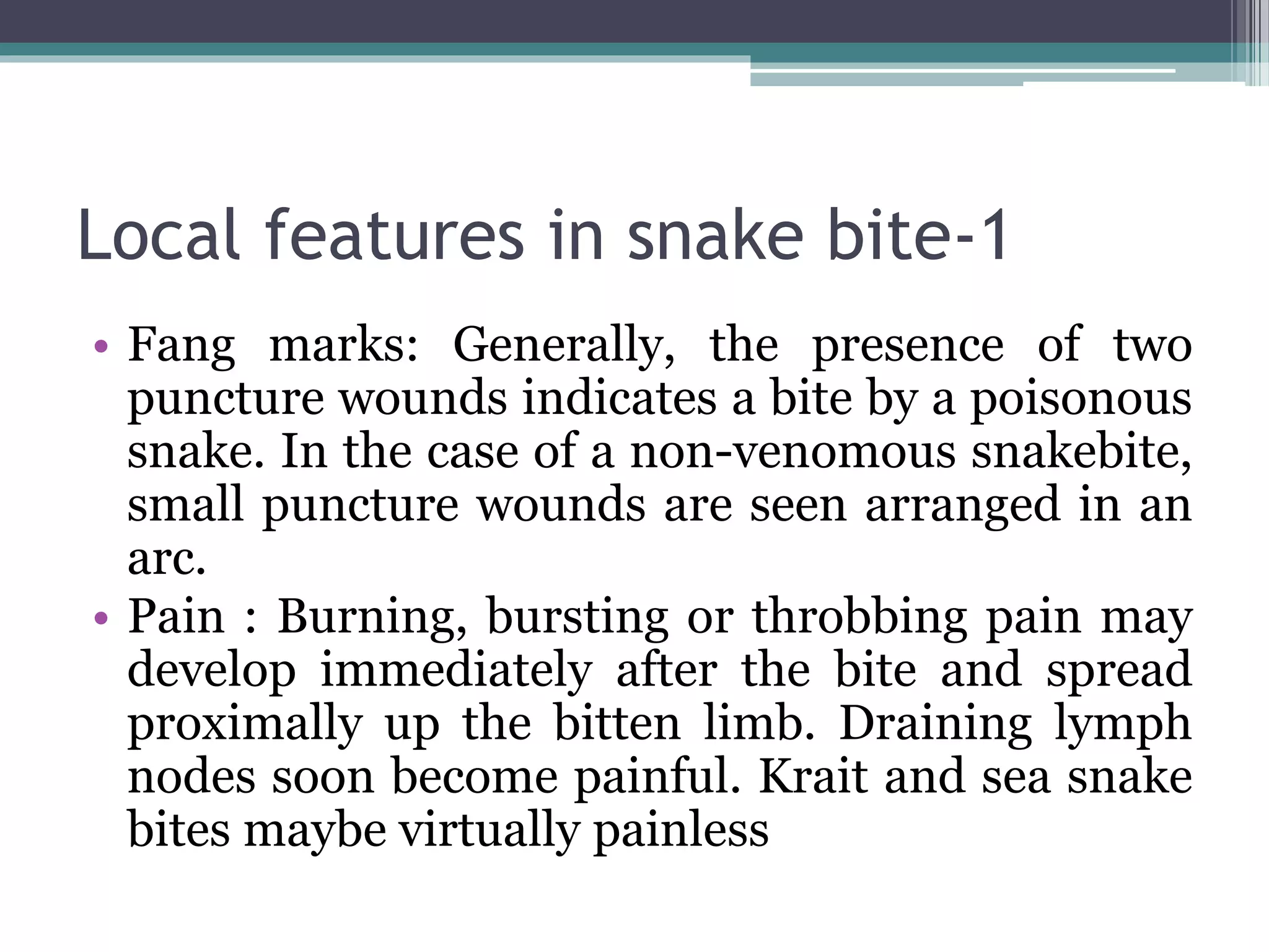 Snake bite management | PPTX